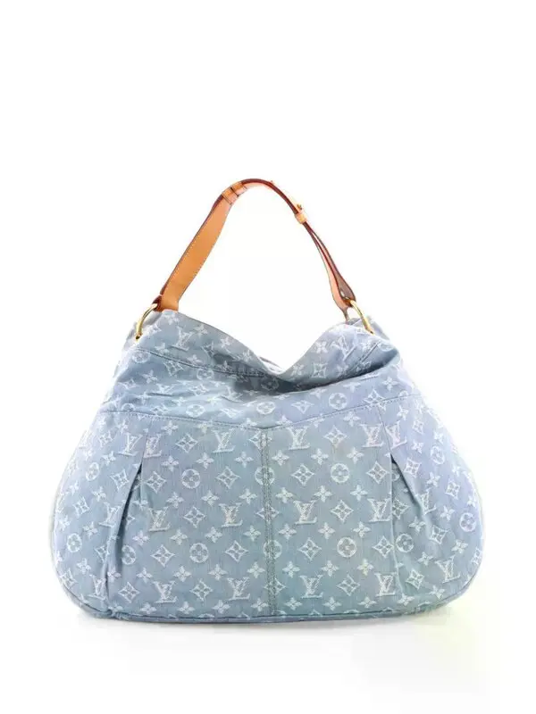 LOUIS VUITTON Daily Handbag Denim Gm Hobo Bag - Blue