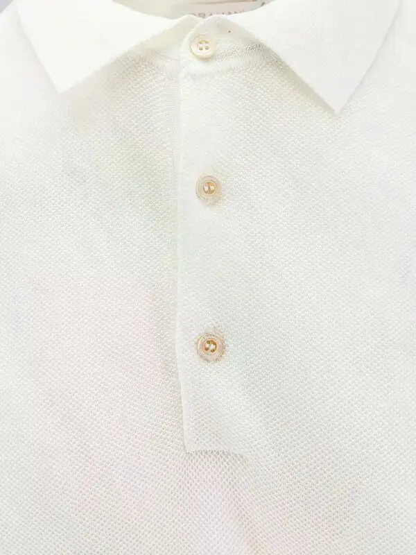 BRAMANI CASHMERE Short-sleeve Knit Polo Shirt