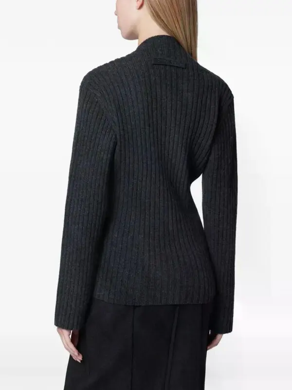 Victoria Beckham Ribbed-knit Side-slit Sweater