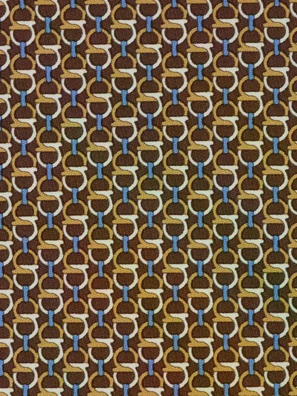 FERRAGAMO Gancini Links Print Silk Tie