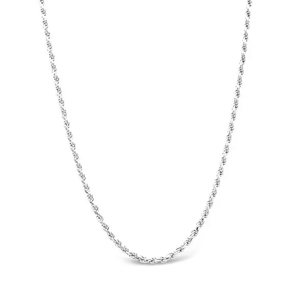 LUTIRO Diamond Cut Rope Chain Necklace