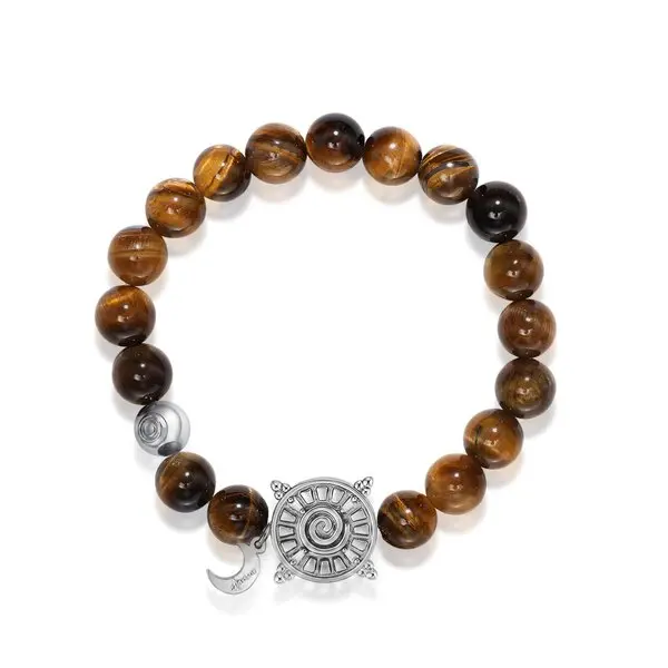 AUROZIA Solar Meridian Charm Bracelet - Silver/yellow