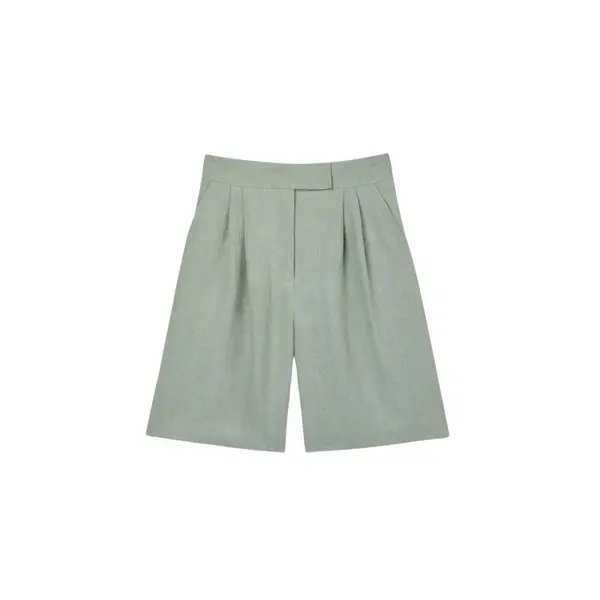 DĀL THE LABEL Linen Wide Suit Shorts