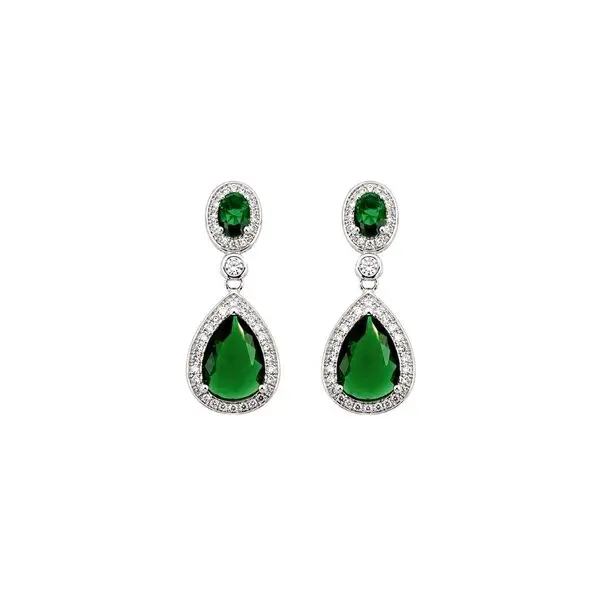 STEPHANIE BROWNE AUSTRALIA Bond St Earrings In Emerald