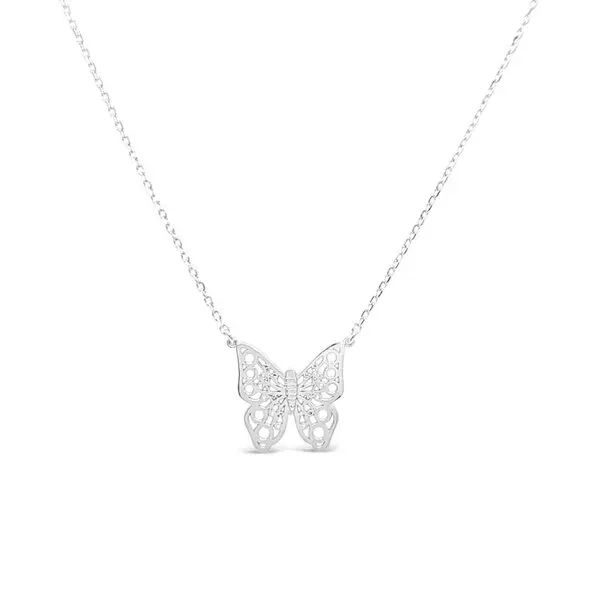 LUTIRO Big Filigree Butterfly Necklace