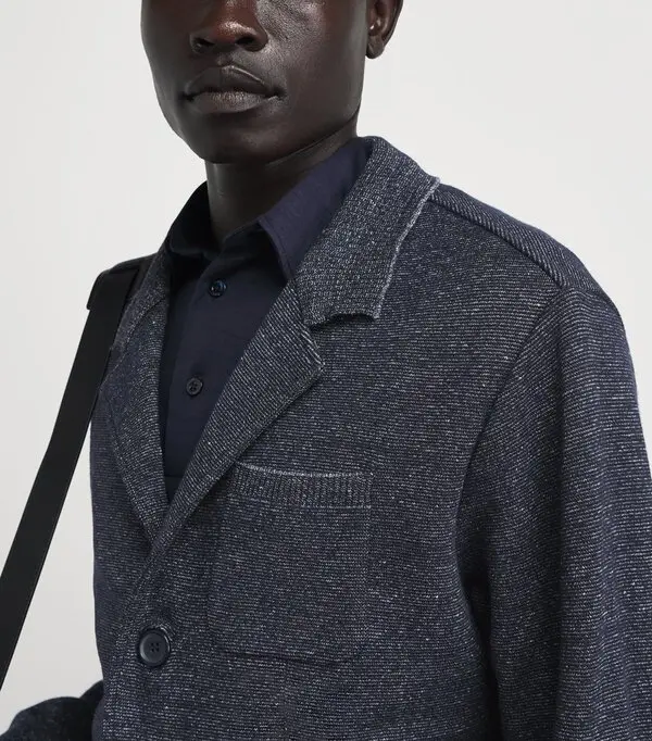 Paul & Shark Virgin Wool-linen Knitted Overshirt