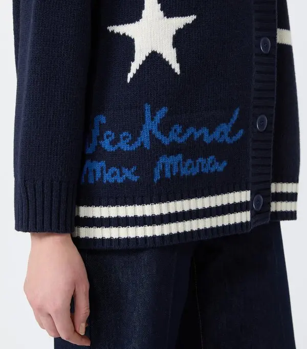 Max Mara Virgin Wool Stripe Cardigan