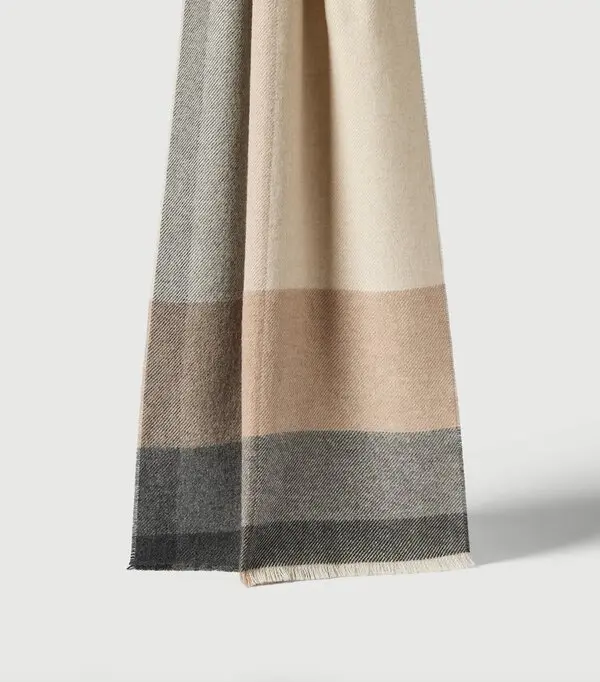 Brunello Cucinelli Wool-cashmere Stripe Scarf
