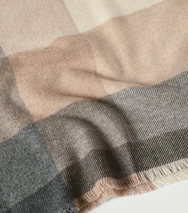 Brunello Cucinelli Wool-cashmere Stripe Scarf