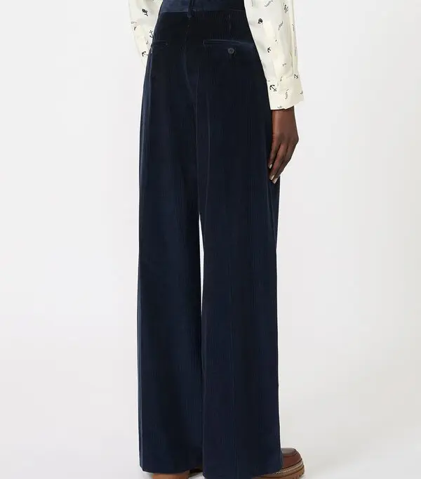 Max Mara Corduroy Wide-leg Trousers