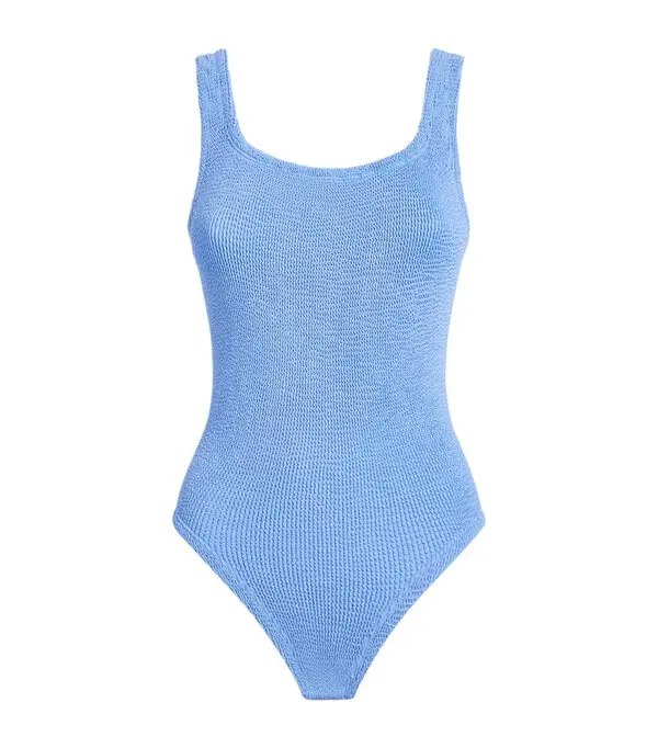 Hunza G Coverage Square-neck Swimsuit - Blue