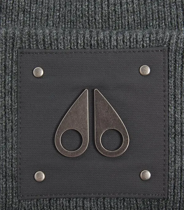 Moose Knuckles Wool Logo Beanie