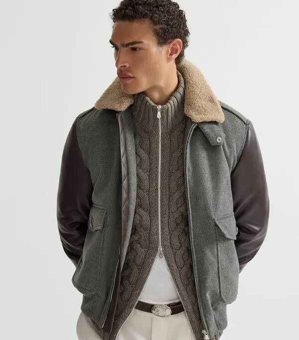 Brunello Cucinelli Cashmere Bomber Jacket