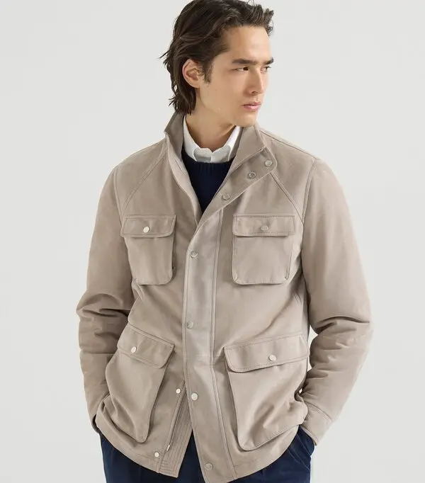 Brunello Cucinelli Suede Safari Jacket