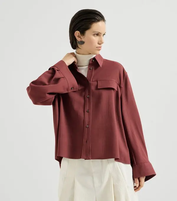 Brunello Cucinelli Virgin Wool-blend Twill Shirt