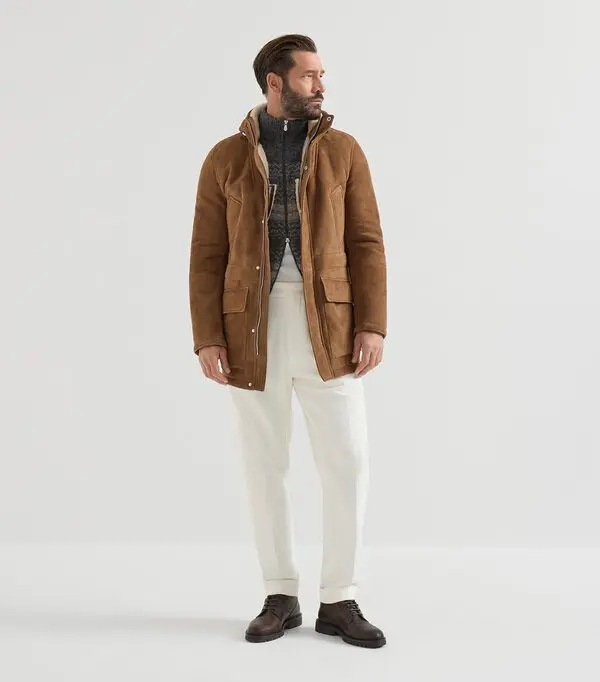 Brunello Cucinelli Jacquard High-neck Zip Cardigan