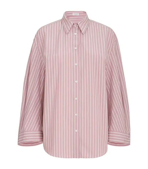 Brunello Cucinelli Cotton Poplin Stripe Shirt