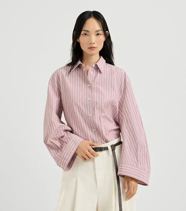 Brunello Cucinelli Cotton Poplin Stripe Shirt