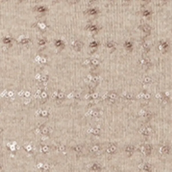 Brunello Cucinelli Cashmere Sequin Check Knit T-shirt
