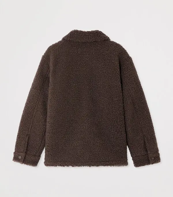Bonpoint Teddy Collared Jacket With Logo Patch