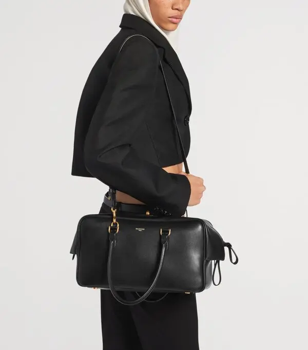 Balenciaga Lambskin Le 7 Bowling Bag