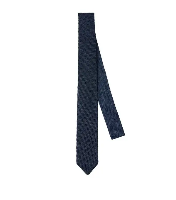 Brunello Cucinelli Silk Knitted Striped Tie