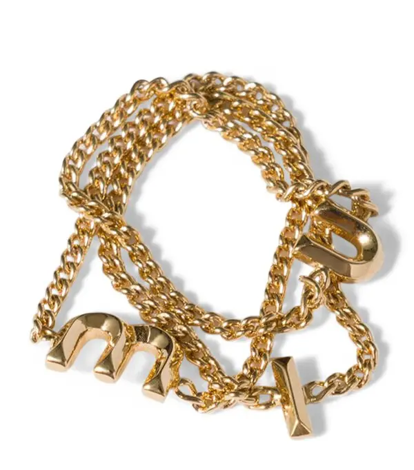 Miu Miu Metal Logo Ring