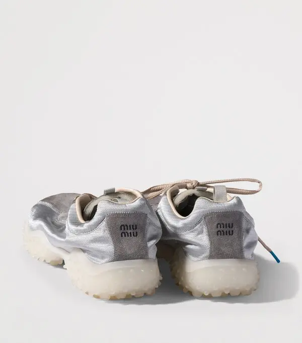 Miu Miu Technical Fabric & Suede Bubble Sneakers
