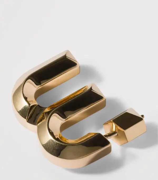 Miu Miu M Logo Stud Earrings