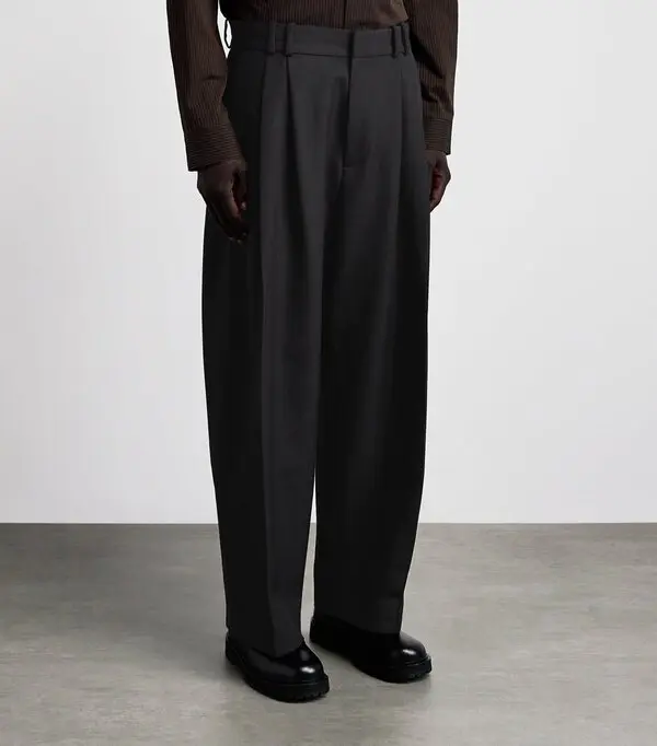 Studio Nicholson Double Pleated Barrel-leg Trousers