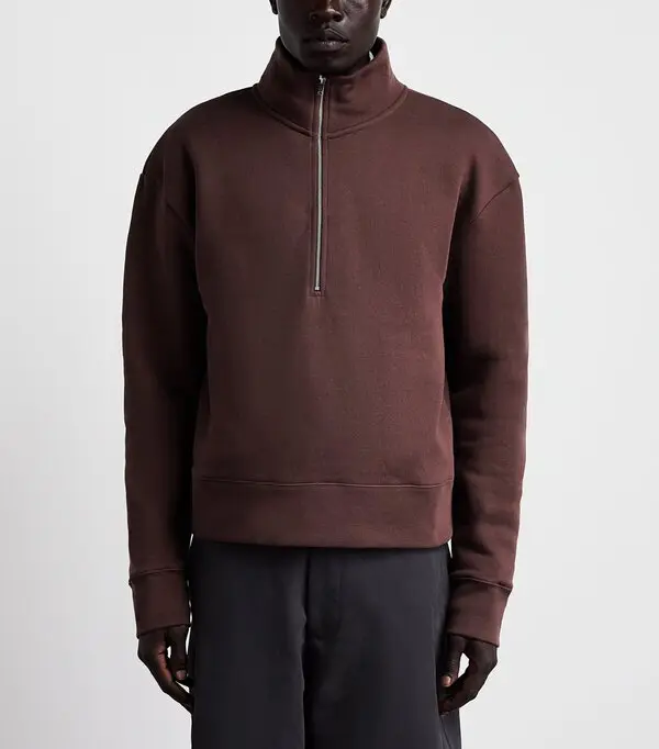 Studio Nicholson Cotton Half-zip Sweatshirt