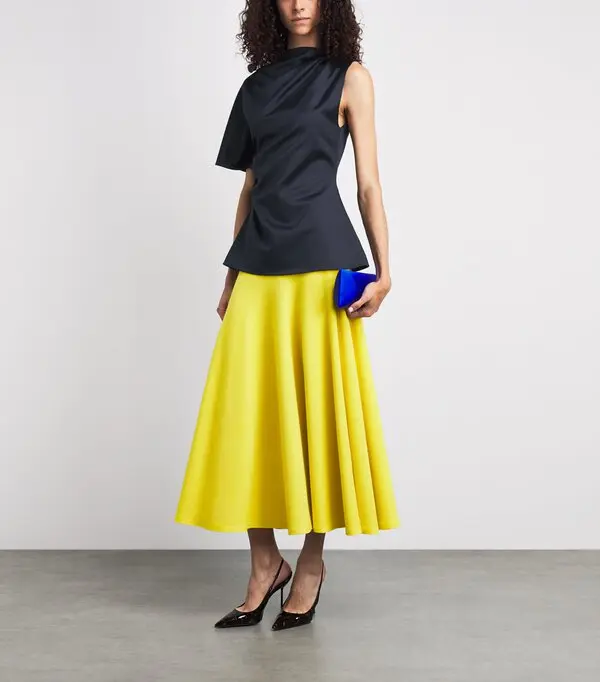 ROKSANDA Satin Nomi One-shoulder Blouse