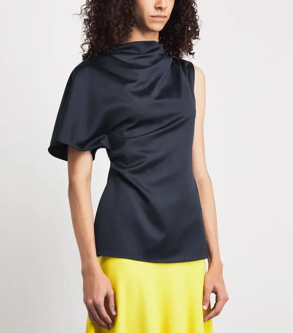 ROKSANDA Satin Nomi One-shoulder Blouse