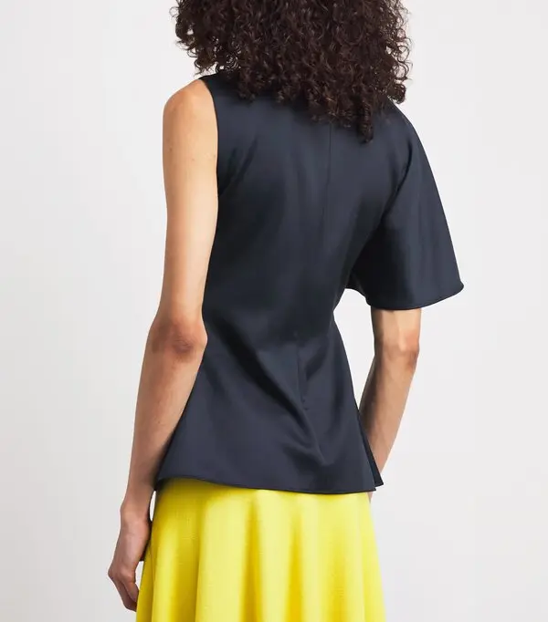 ROKSANDA Satin Nomi One-shoulder Blouse