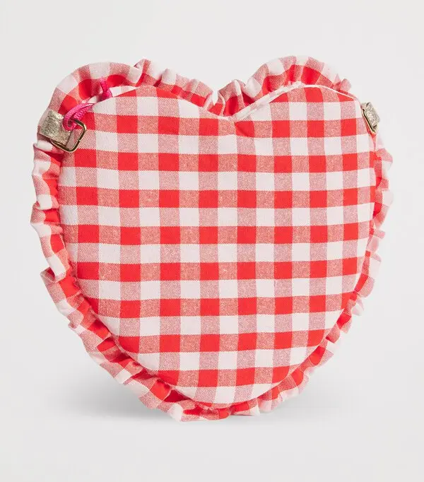 ROCKAHULA Gingham Ruffle Heart Cross-body Bag