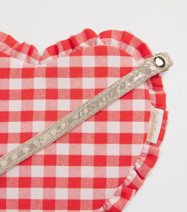 ROCKAHULA Gingham Ruffle Heart Cross-body Bag