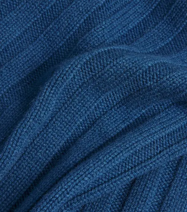Johnstons Of Elgin Cashmere Ribbed Crew Neck Sweater
