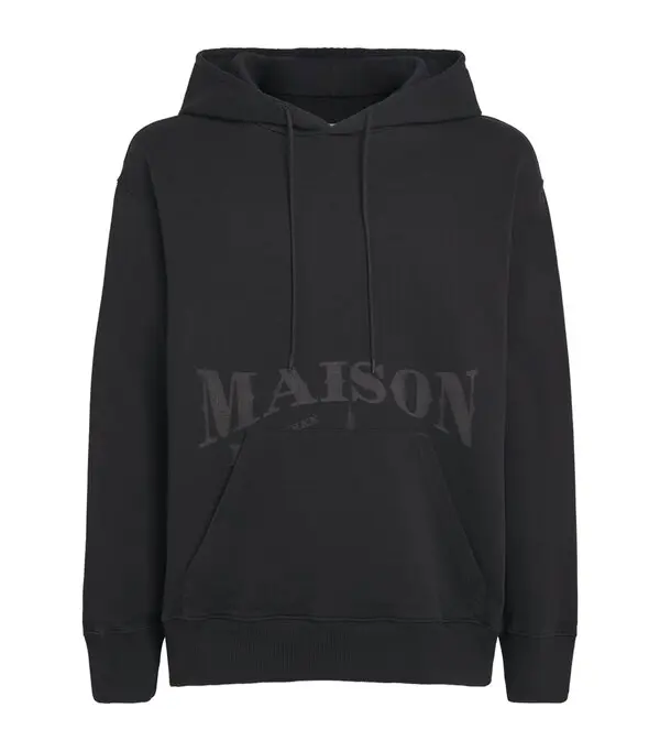 MAISON MARGIELA Oversized Monogram Hoodie - Black
