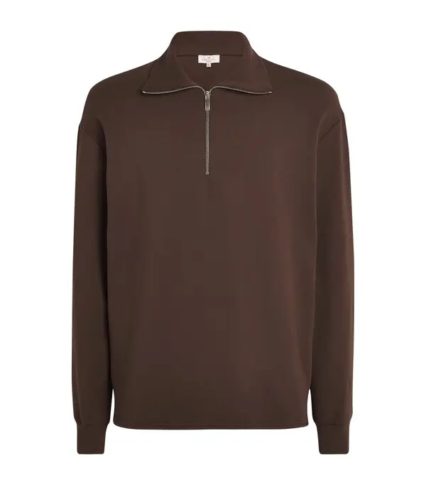 HOMEBODY Jersey Snuggle Quarter-zip Sweatshirt