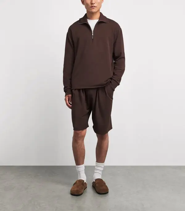 HOMEBODY Jersey Snuggle Quarter-zip Sweatshirt