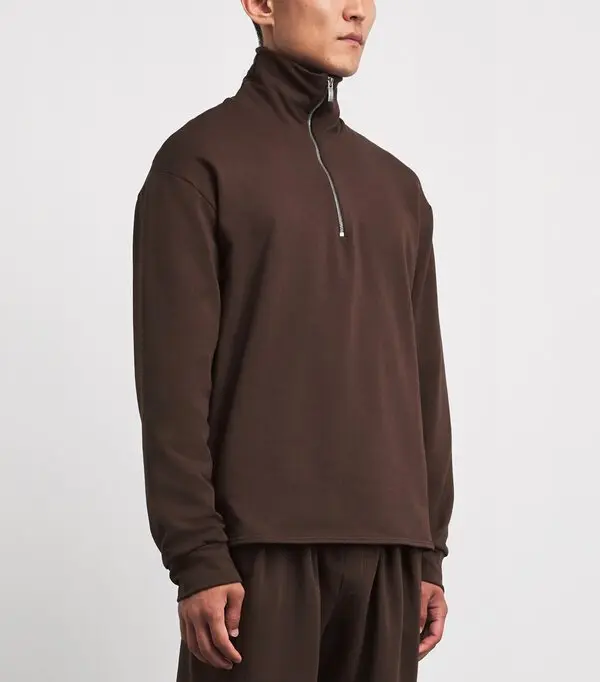 HOMEBODY Jersey Snuggle Quarter-zip Sweatshirt