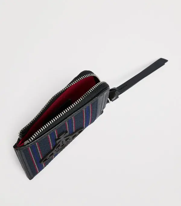VIVIENNE WESTWOOD Stripe Zip Card Holder