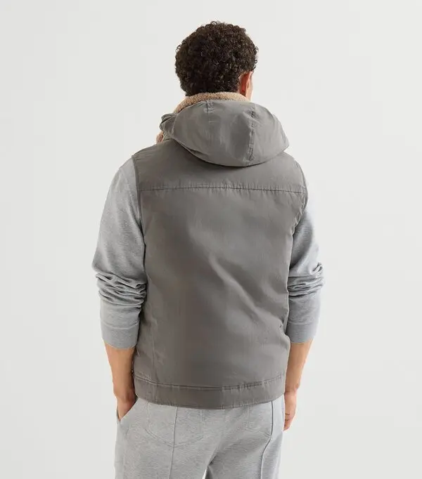 Brunello Cucinelli Waxed Techno Down-filled Gilet