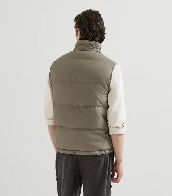 Brunello Cucinelli Quilted Packable Hood Gilet