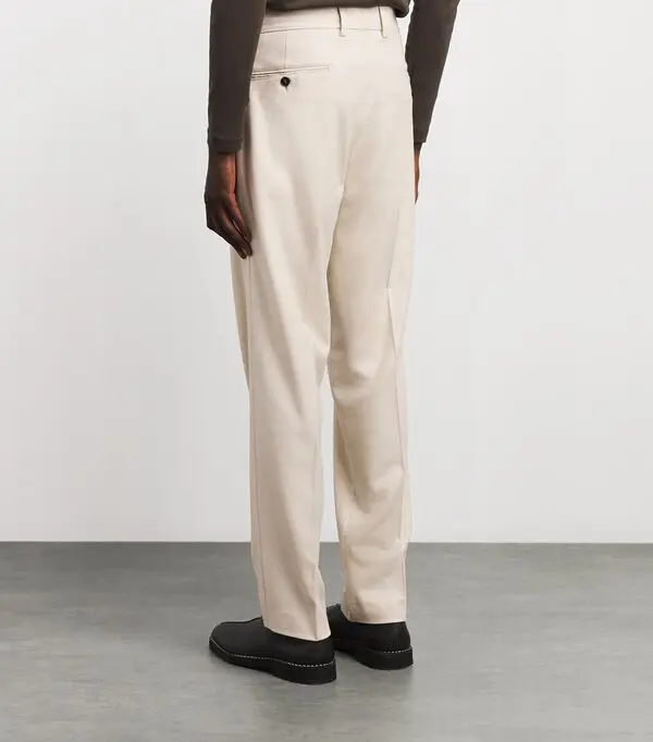 Colombo Cashmere Pleated Straight Trousers
