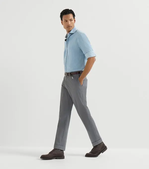 Brunello Cucinelli Stretch-cotton Gabardine Trousers