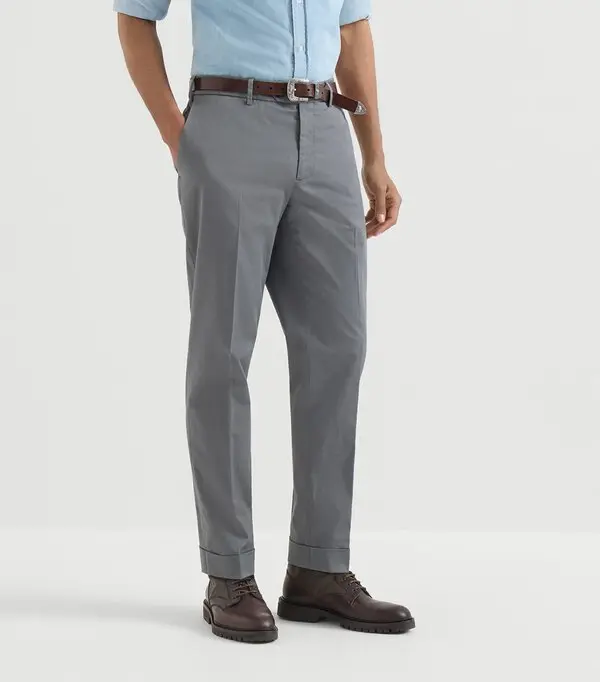Brunello Cucinelli Stretch-cotton Gabardine Trousers