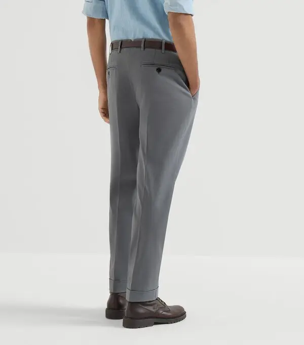 Brunello Cucinelli Stretch-cotton Gabardine Trousers