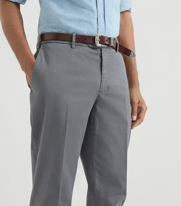 Brunello Cucinelli Stretch-cotton Gabardine Trousers