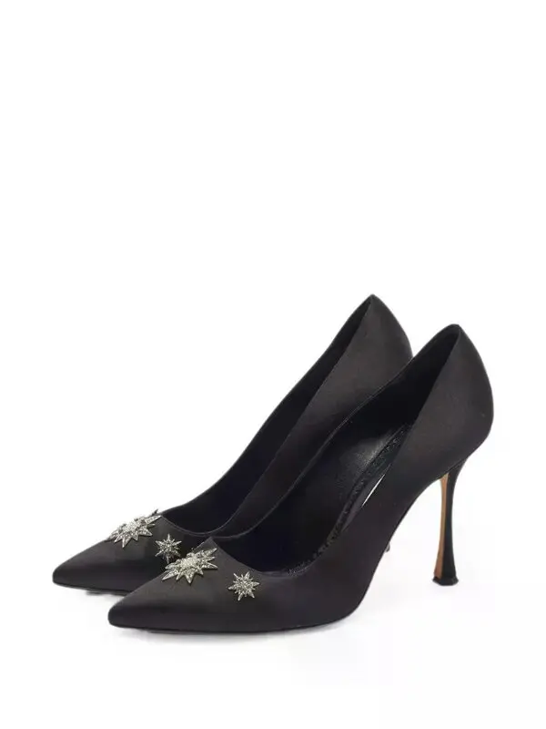 Manolo Blahnik Chilanghi Star-embellished Pumps - Black